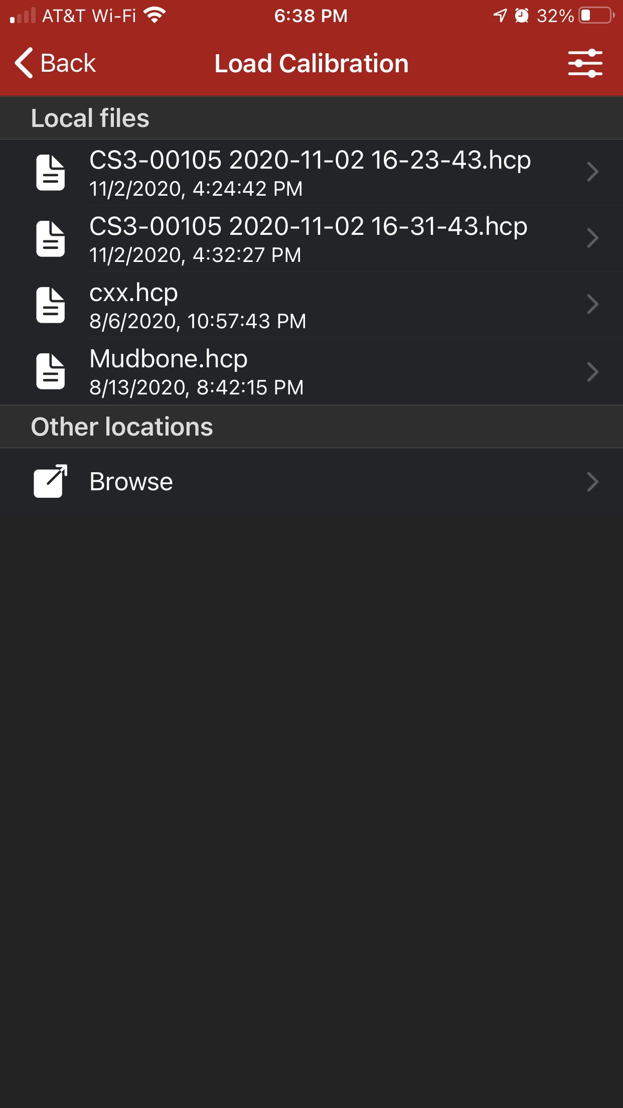 Loading, Saving, and Sharing Calibration Files
