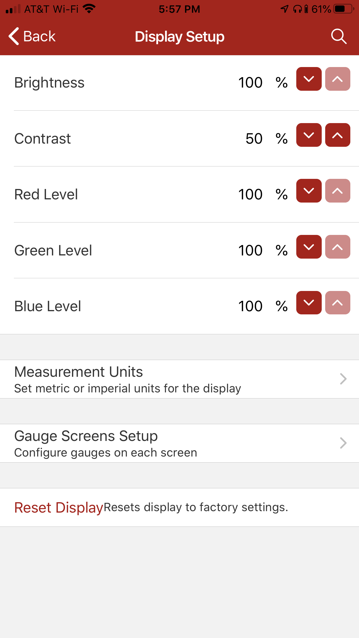 Setting Measurement Units on the COMPUSHIFT Display