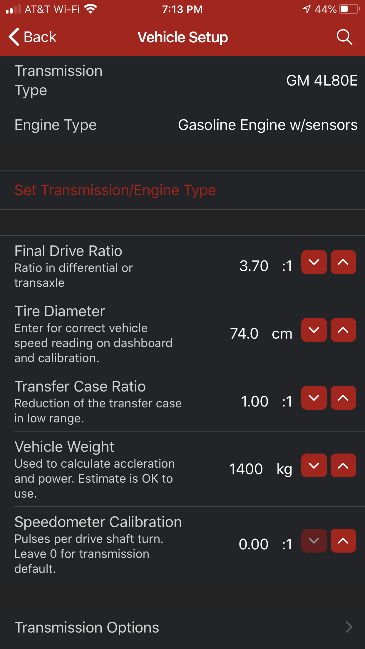 Restoring Default Calibration for a Vehicle